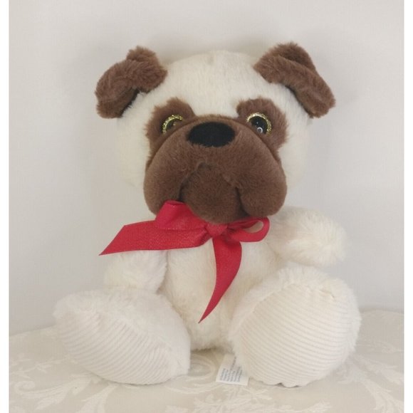 Hug Fun | Toys | Hug Fun Dog Beige Brown W Red Bow 2 Plush Animal ...